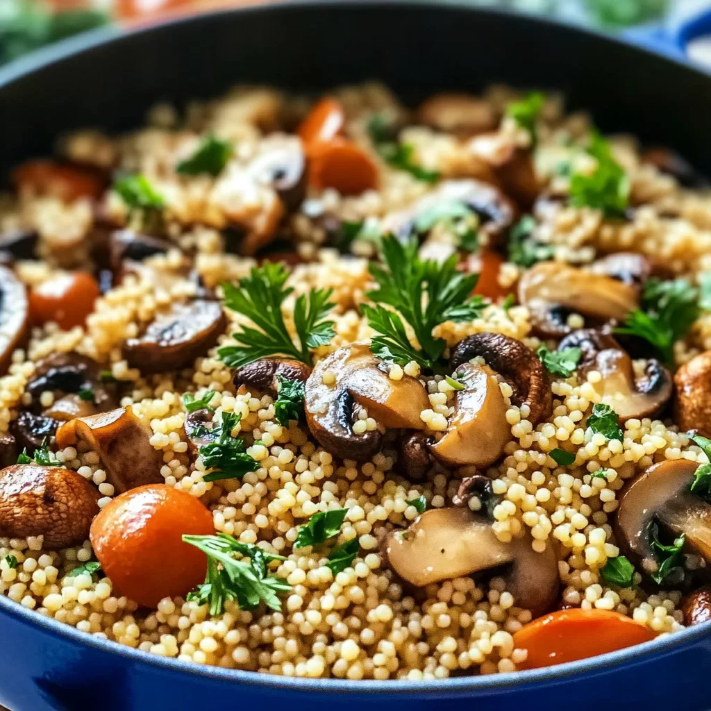 Mushrooms Couscous with Herbs