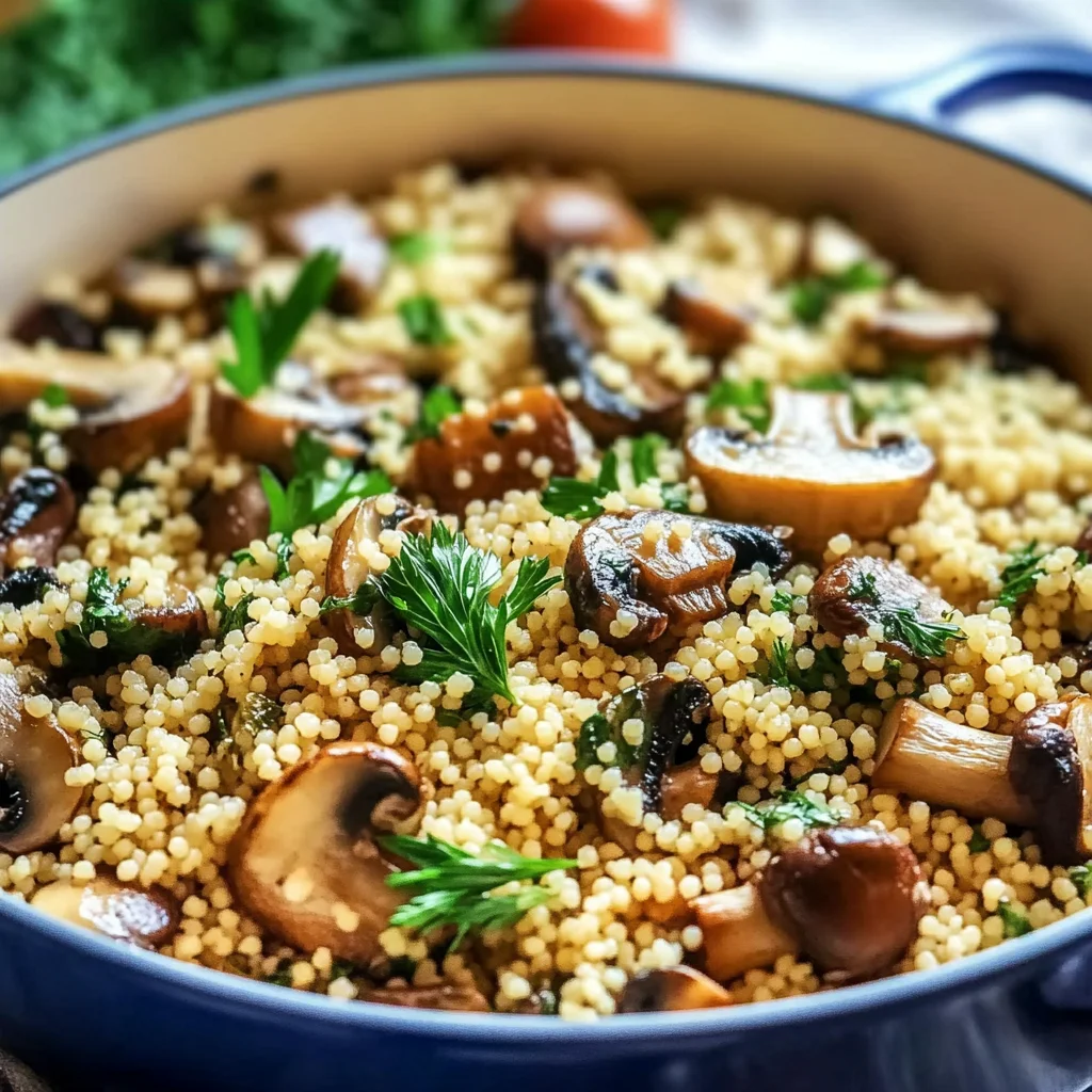Mushrooms Couscous with Herbs