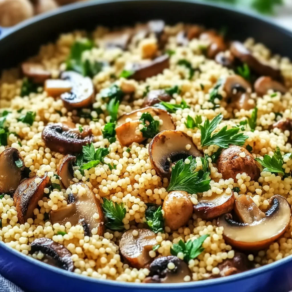 Mushrooms Couscous with Herbs