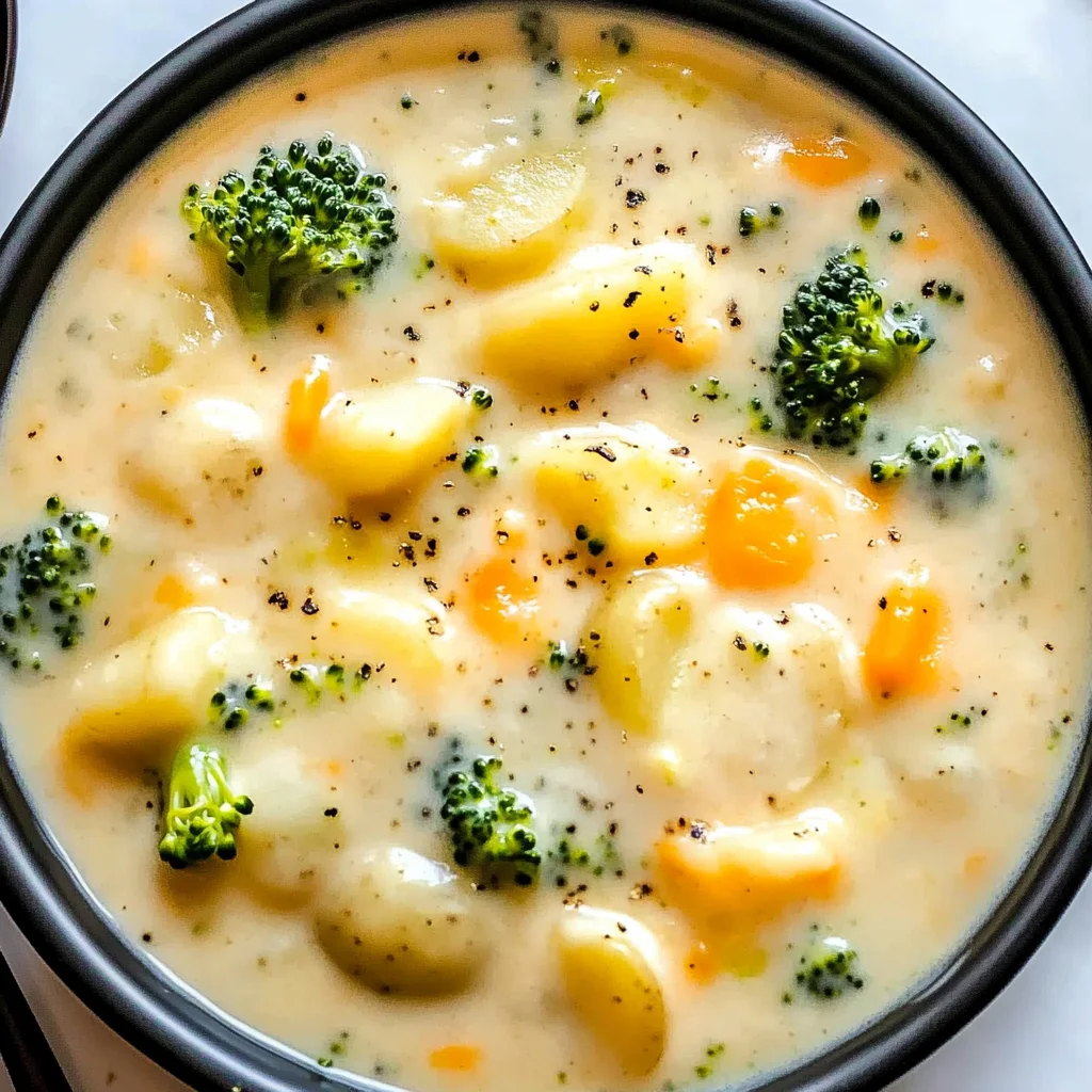 Broccoli Potato Cheese Soup Recipe
