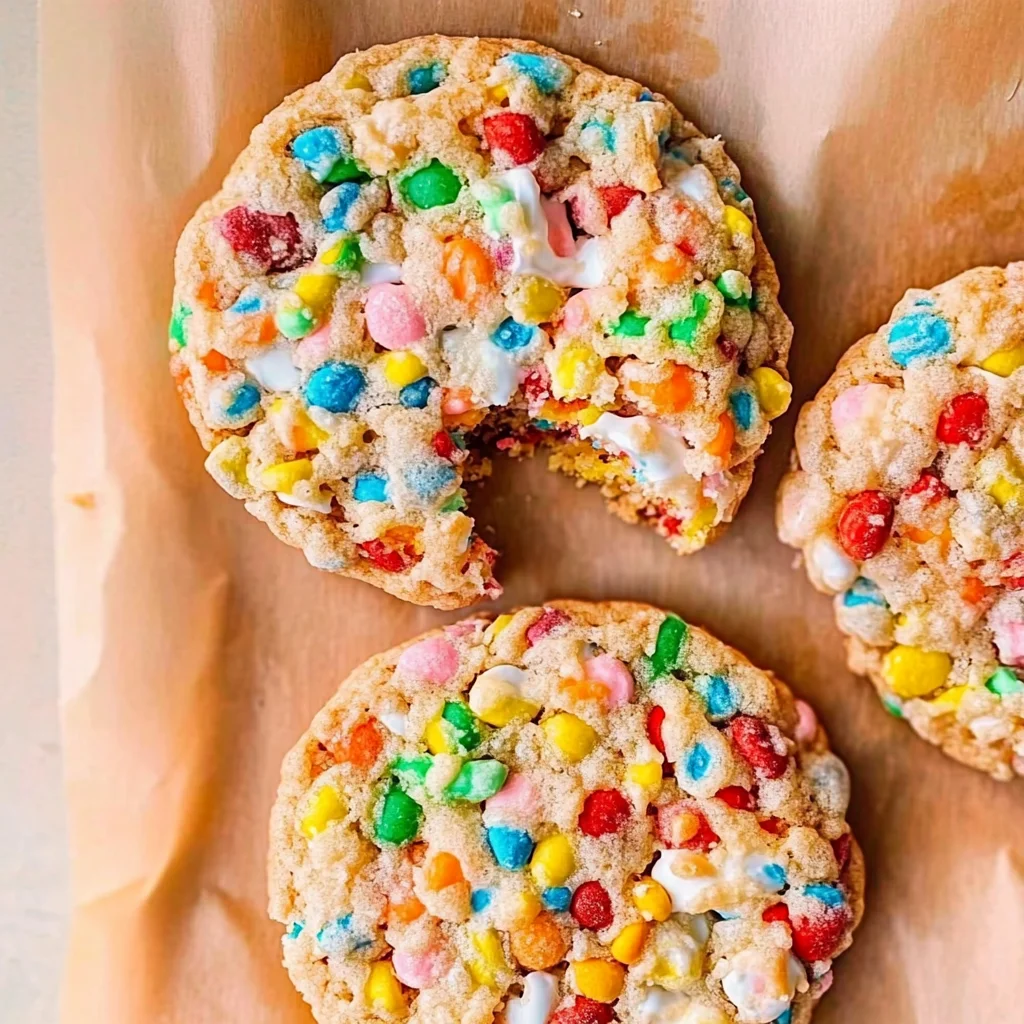Fruity Pebble vegan vegan marshmallows Cookies